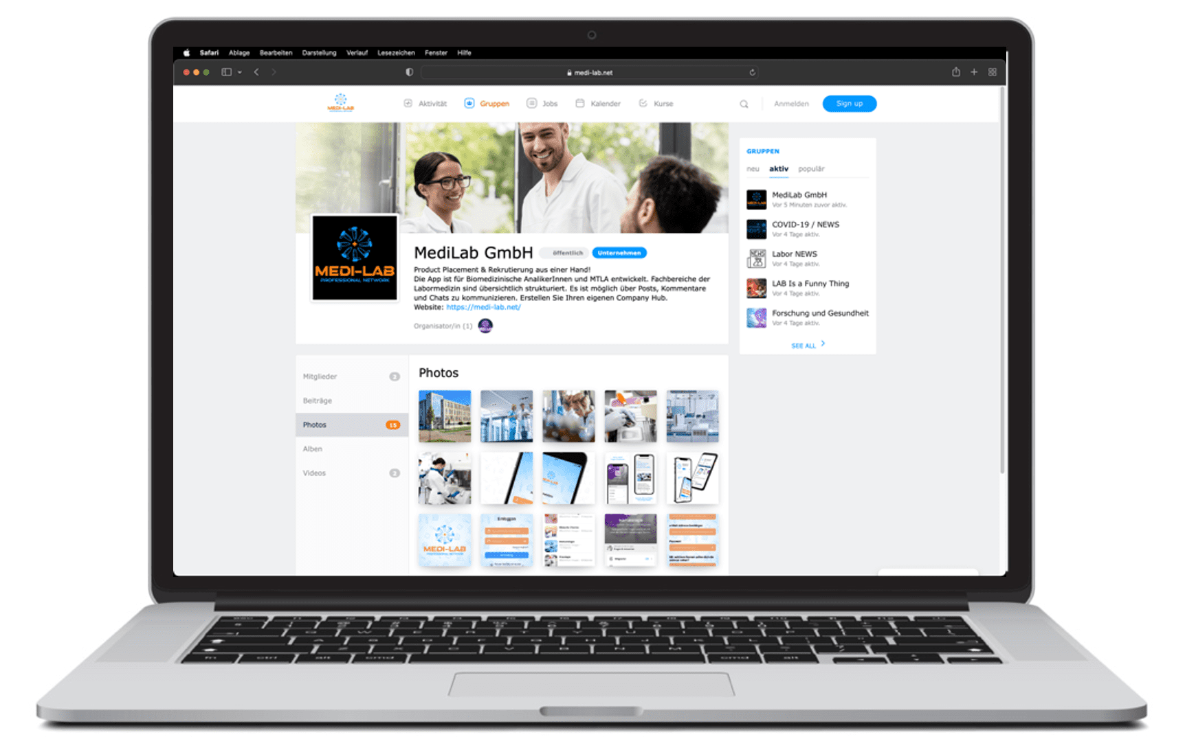 Company Hub auf MEDI-LAB